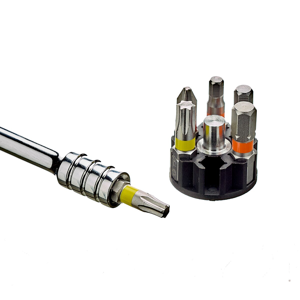 ROSE Mini-ratel bit-set gereedschapsset in beschermende capsule met ...